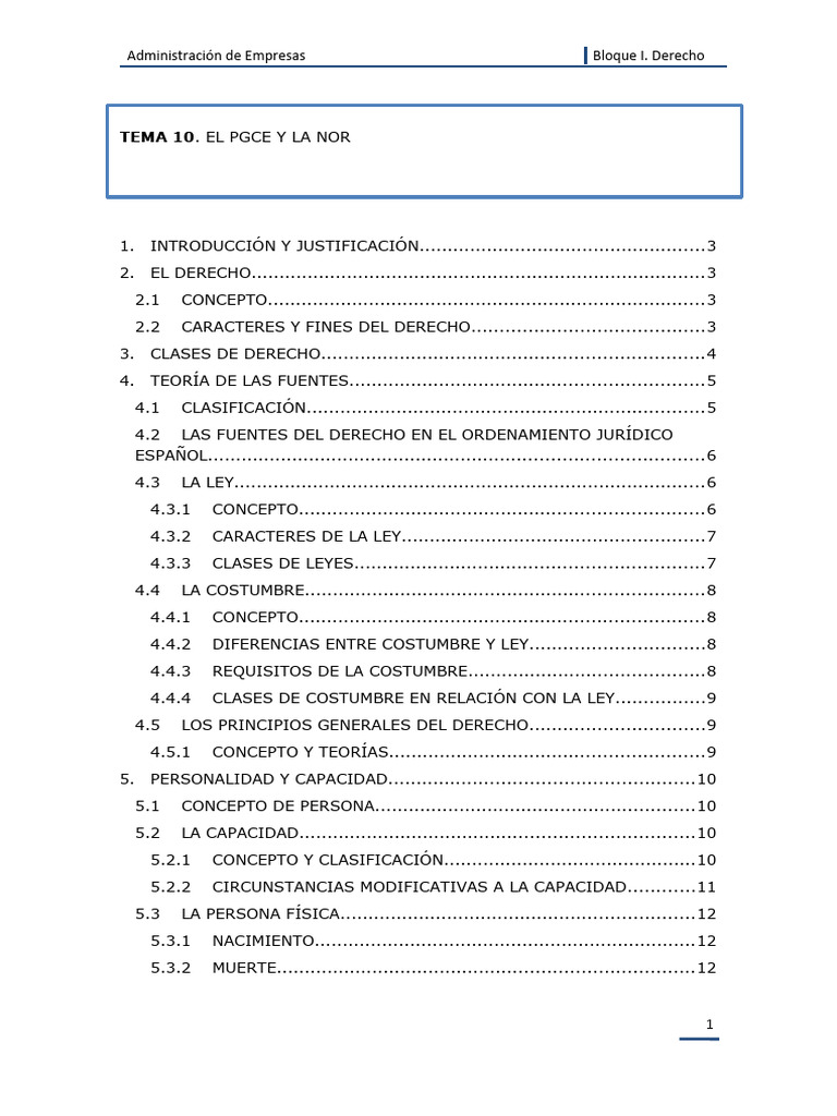 TEMA 10. El PGCE | PDF | Fuentes del derecho | Estatuto