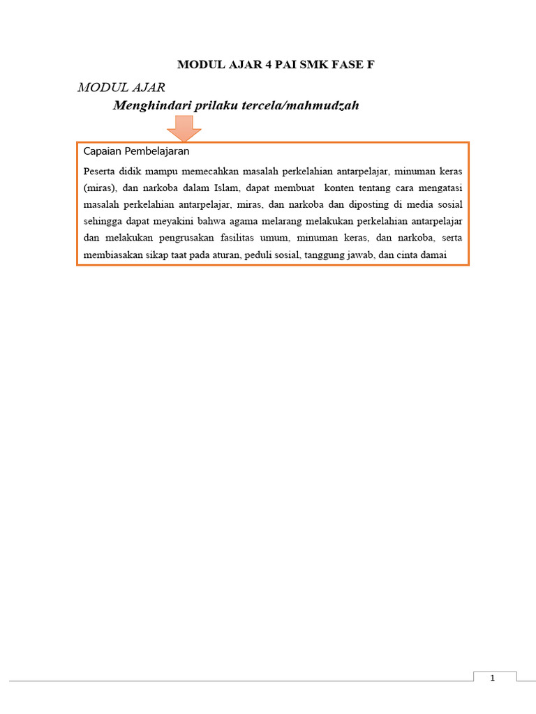 Contoh Modul Ajar | PDF