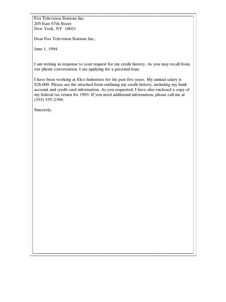 Microsoft Bob Letter Writer - Request For Credit History | PDF