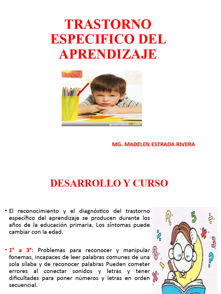 Sesion 5, Trastorno Especifico del Aprendizaje | Descargar gratis PDF | Desorden hiperactivo y ...