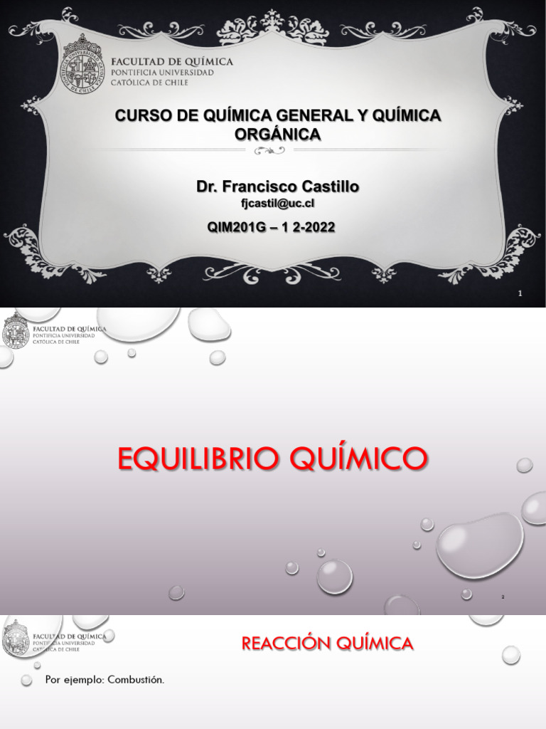 Clase 11 Equilibrio Químico | PDF | Equilibrio químico | Reacciones ...