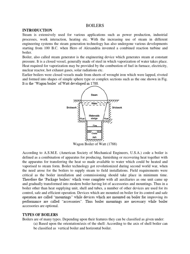 Boiler Classifications | PDF | Boiler | Steam