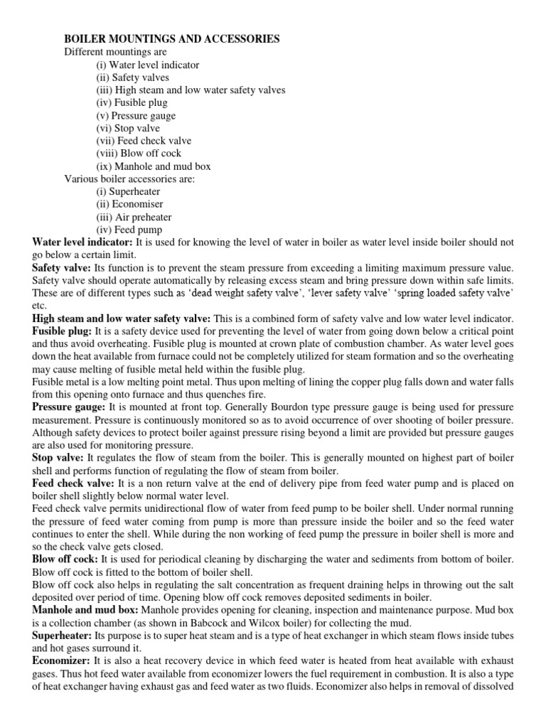 Boiler Mounting | PDF | Boiler | Pump