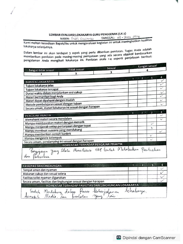 Lembar Evaluasi Loka 2 - Didik Suwanto | PDF