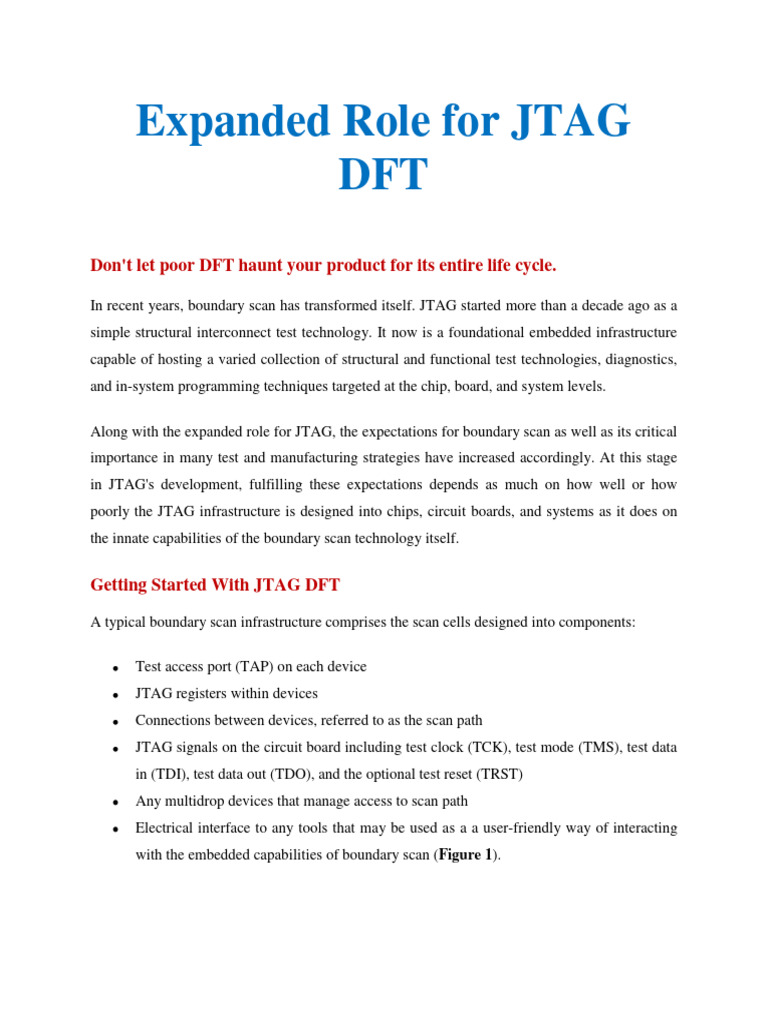 Expanded Role For JTAG DFT | PDF | Field Programmable Gate Array | Office Equipment