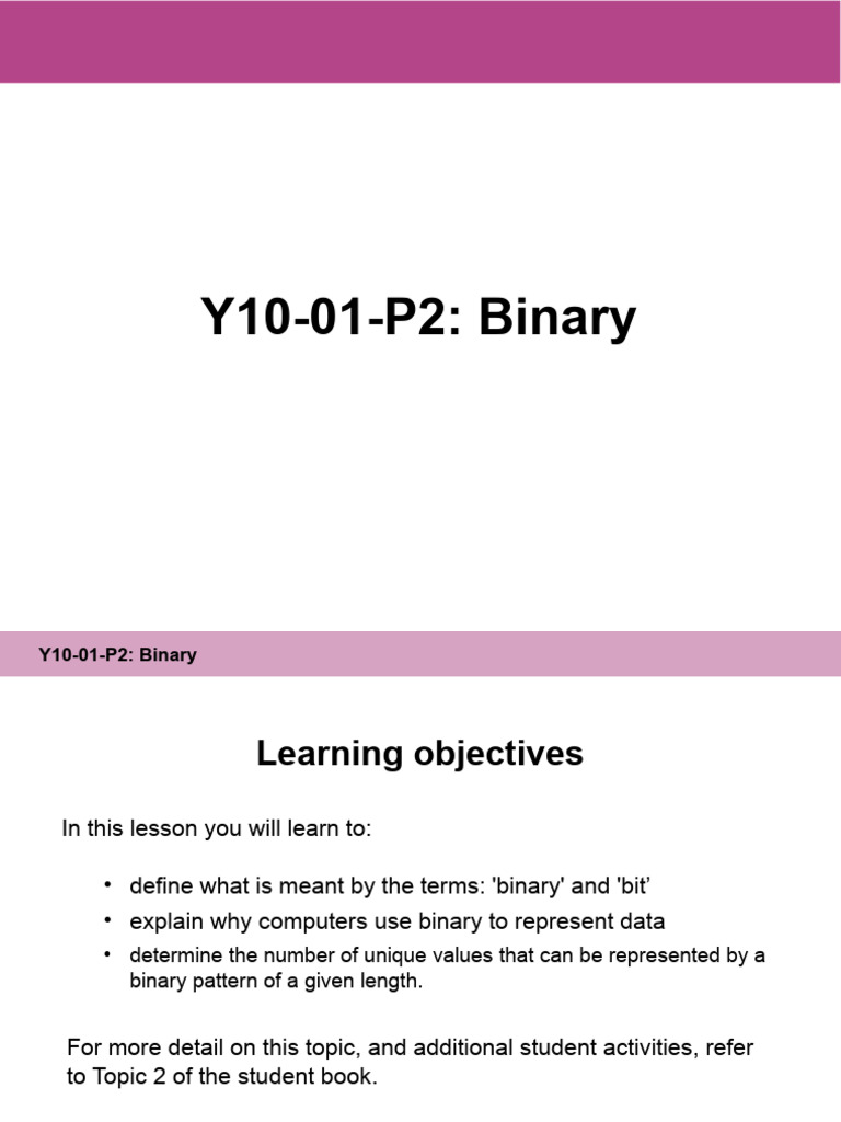 Y10_01_P2_Slides_v2 | PDF | Bit | Data