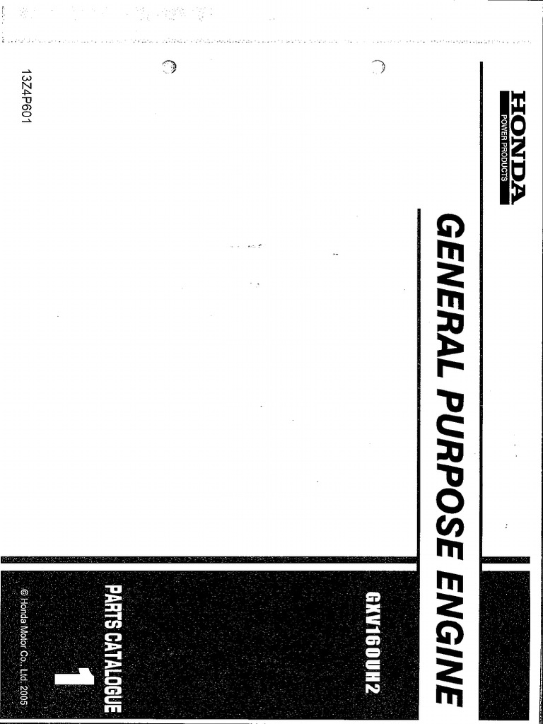 Gxv160uh2 Parts CTLG - 001 | PDF