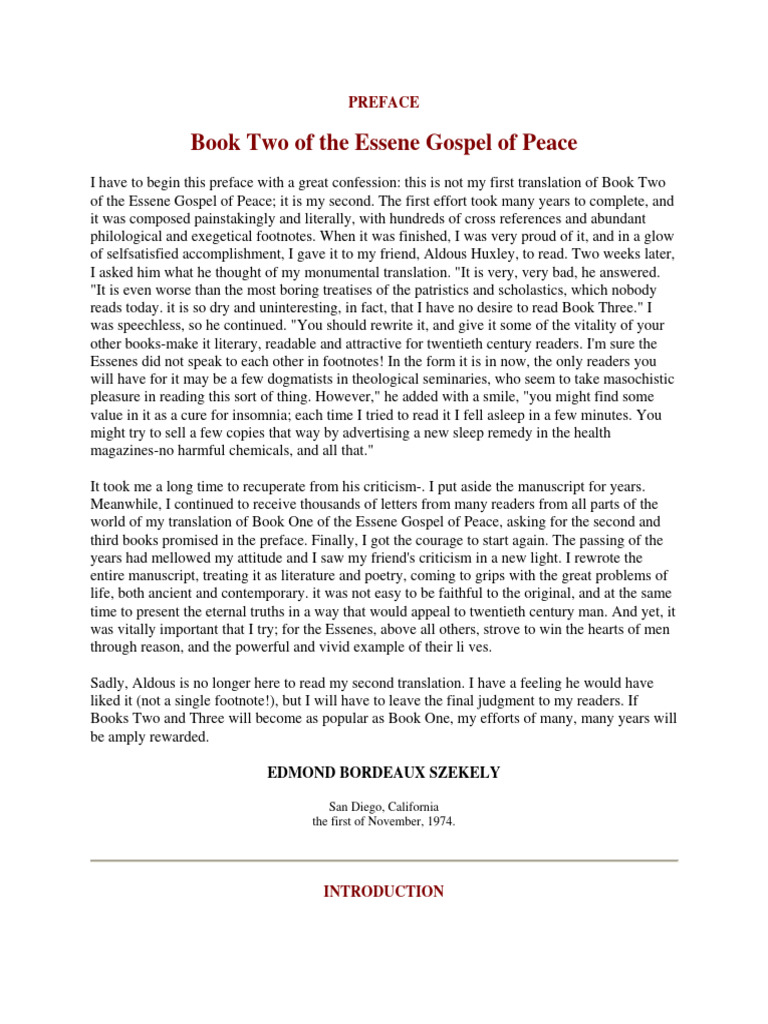 02 - The Essene Gospel of Peace Book Two | PDF | Ten Commandments | Time