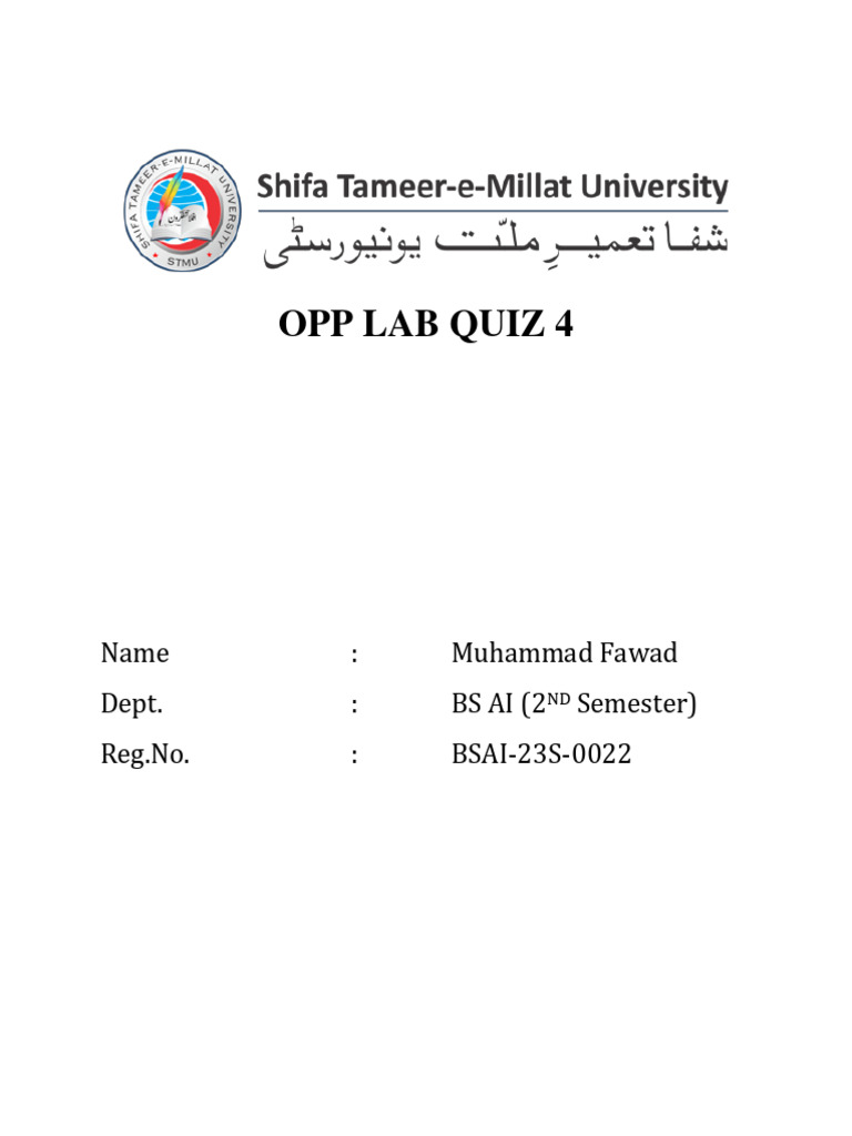 Muhammad Fawad BS-AI | PDF