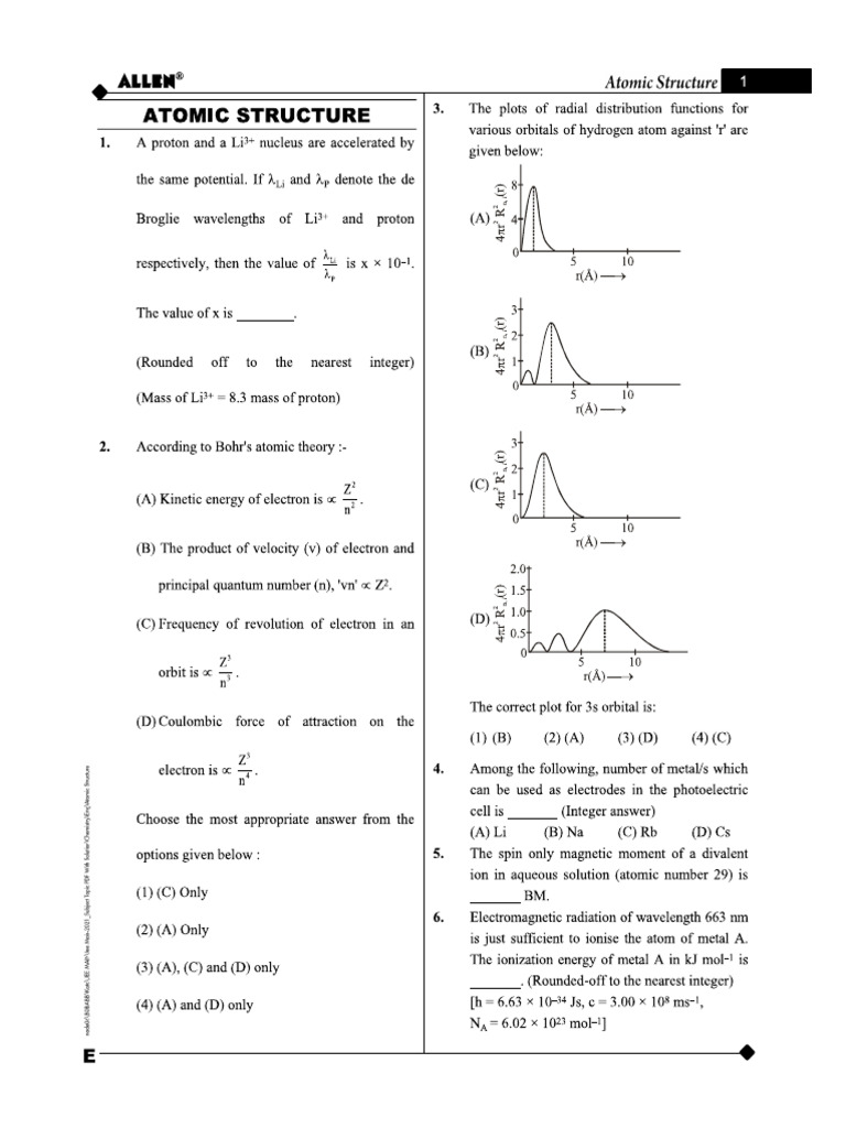 Atomic Structure 1 | PDF