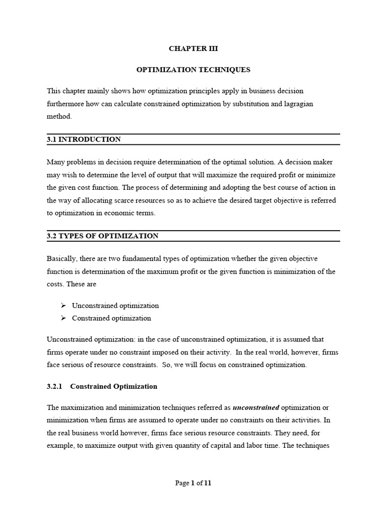 Chapter 3 ME | Download Free PDF | Mathematical Optimization | Mathematical Analysis
