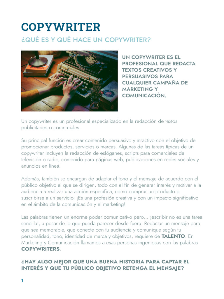 COPYWRITER | Descargar gratis PDF | Redaccion