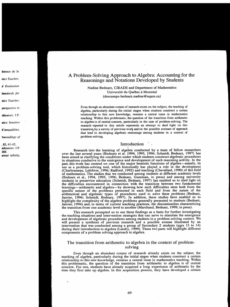 2001_Bednarz_A Problem-solving Approach to Algebra Accounting for the ... 2001_Bednarz_A Problem-solving Approach to Algebra Accounting for the ...