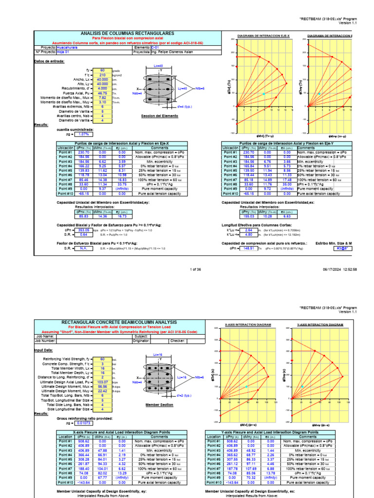 Columna C01 | PDF | Reinforced Concrete