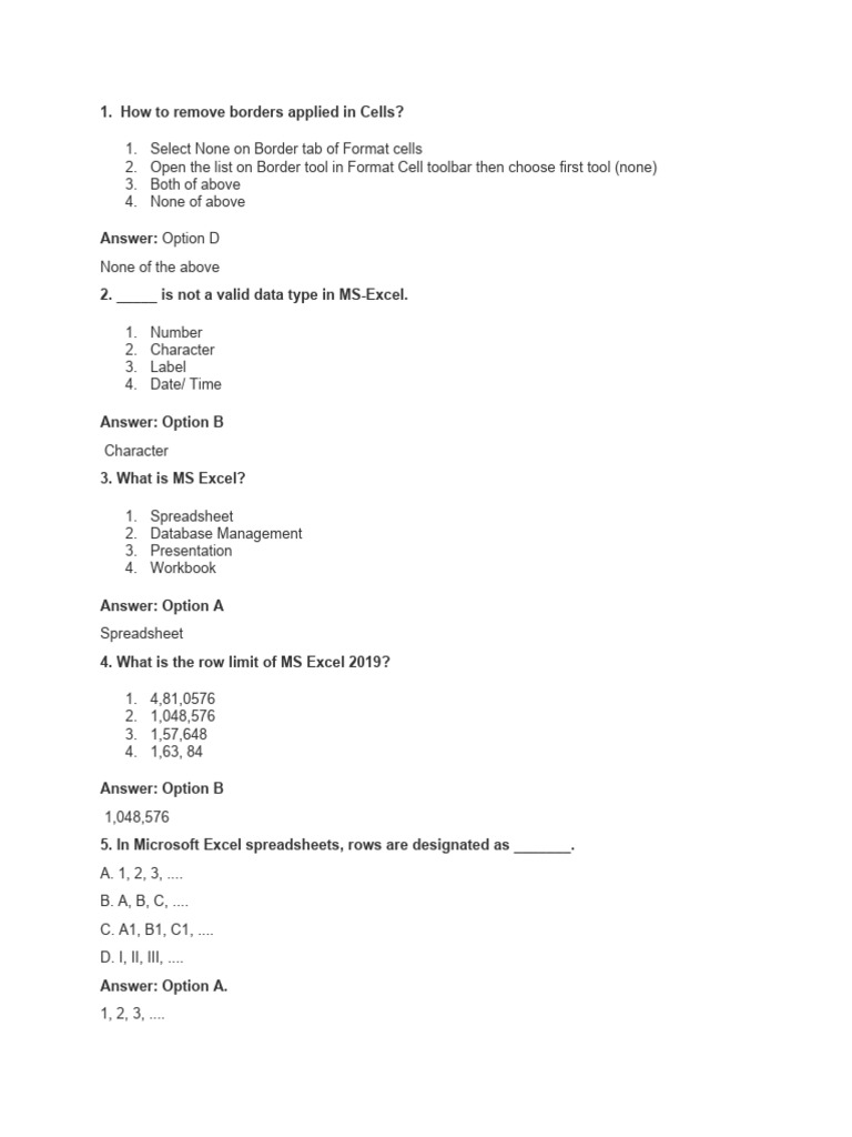 Advance Excel Exam 01 Pdf Microsoft Excel Spreadsheet 