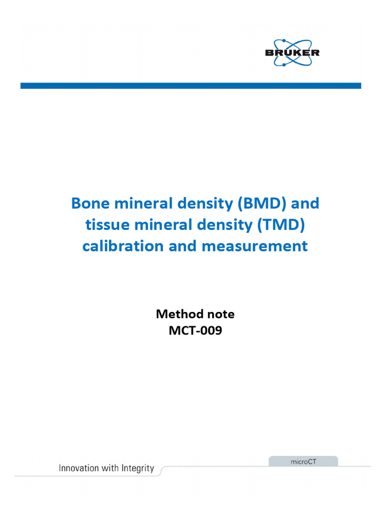 mn009 - BMD TMD Calibration in Ctan With Skyscan Phantoms | PDF | Ct ...