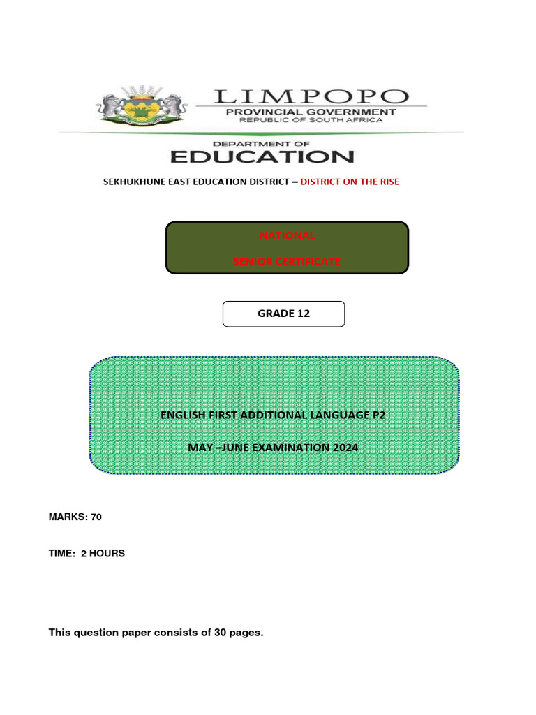 GRADE 12 ENGLISH FAL PAPER 2 NOTES PDF DOWNLOAD TERM 2 Technical ...