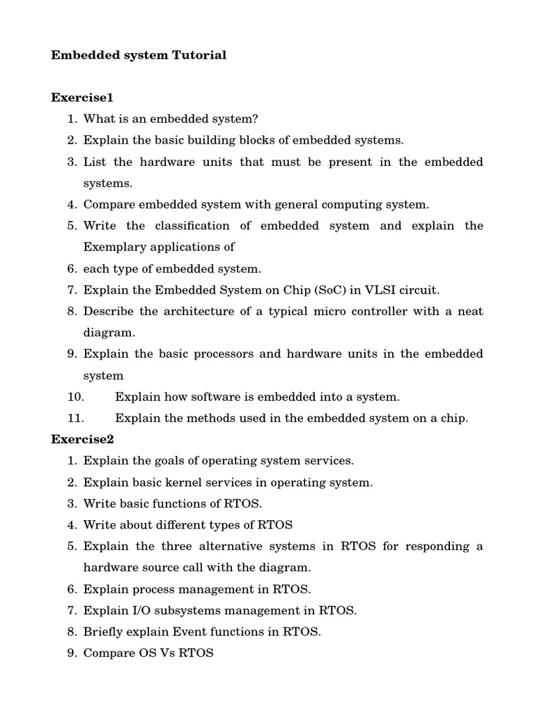 Embedded System Tuto | PDF | Scheduling (Computing) | Embedded System