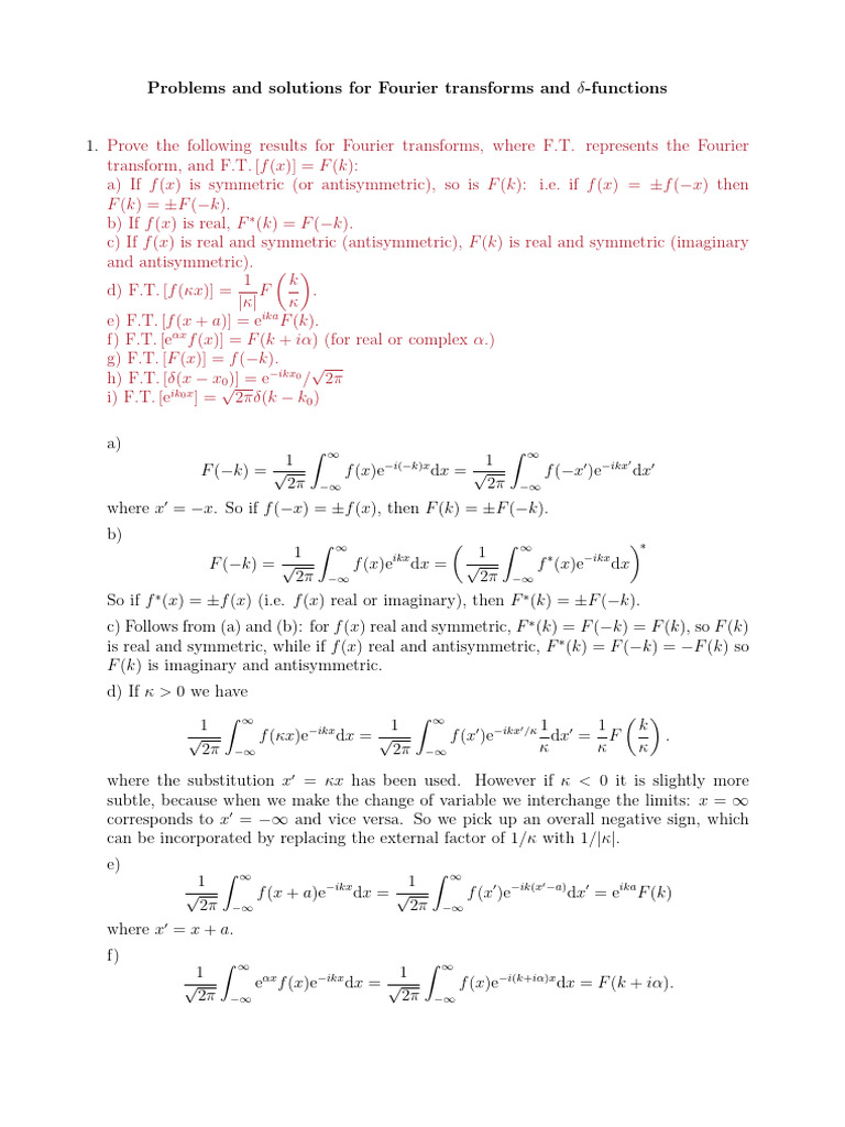 fourier-examples | Download Free PDF | Functions And Mappings | Mathematical Objects