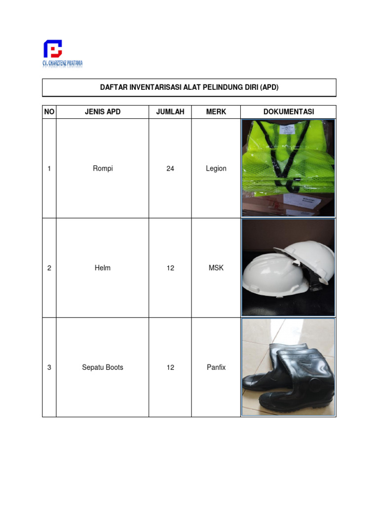Daftar Inventaris APD | PDF