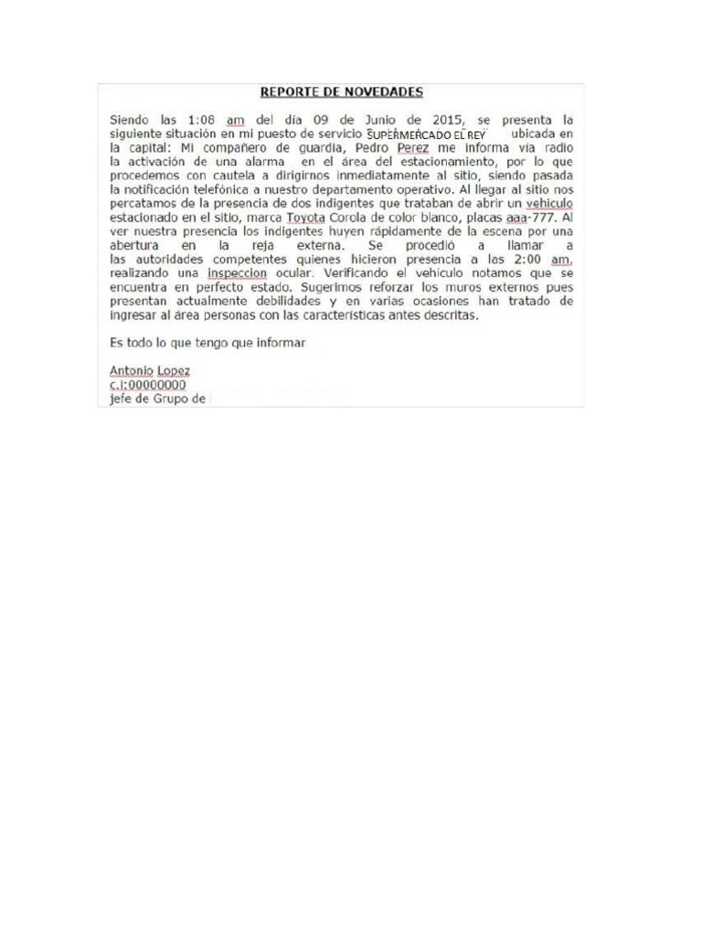 Modelo de Reporte Vigilanci | PDF