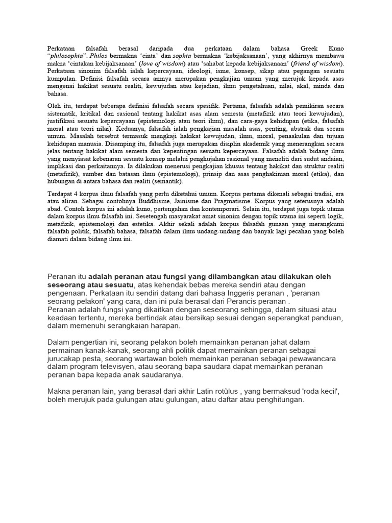 Perkataan Falsafah Berasal Daripada Dua Perkataan Dalam Bahasa Greek ...
