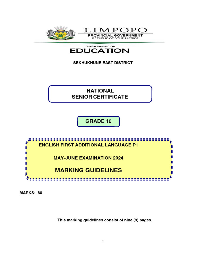 English FAL P1 Grade 10 MG May-June 2024 | PDF | Sleep | Sleep Deprivation