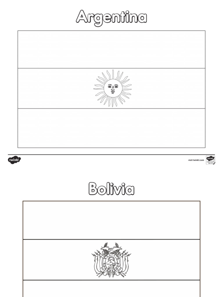 Copa American Flag Coloring Sheets | PDF