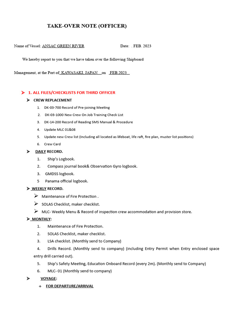 04. Hand-Over Take-Over Note - VU VAN GIANG | Download Free PDF ...