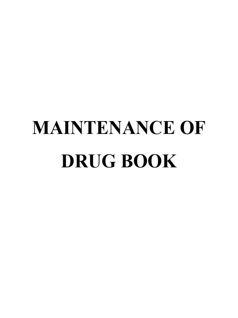 Drug Book Format | PDF
