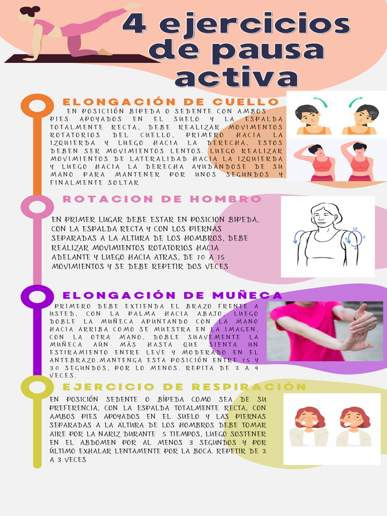 Ejercicios de Pausa Activa Específicos | PDF | Cocina, comidas y vino ...