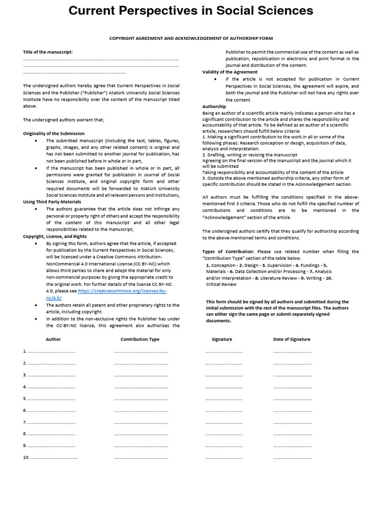 Current Perspectives in Social Sciences | PDF | Creative Commons ...