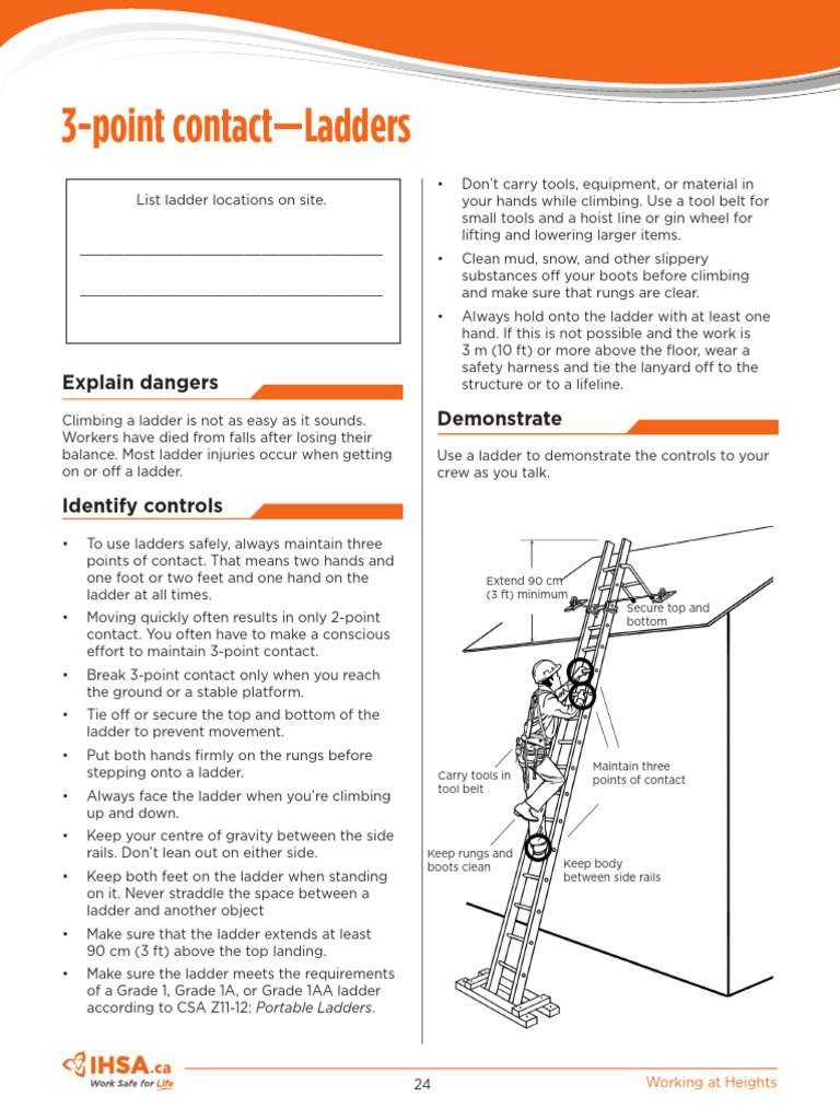 3-Point Contact Ladders | Download Free PDF | Ladder