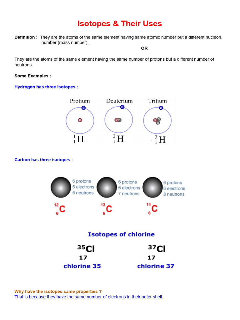 Isotopes: Types and Applications | PDF