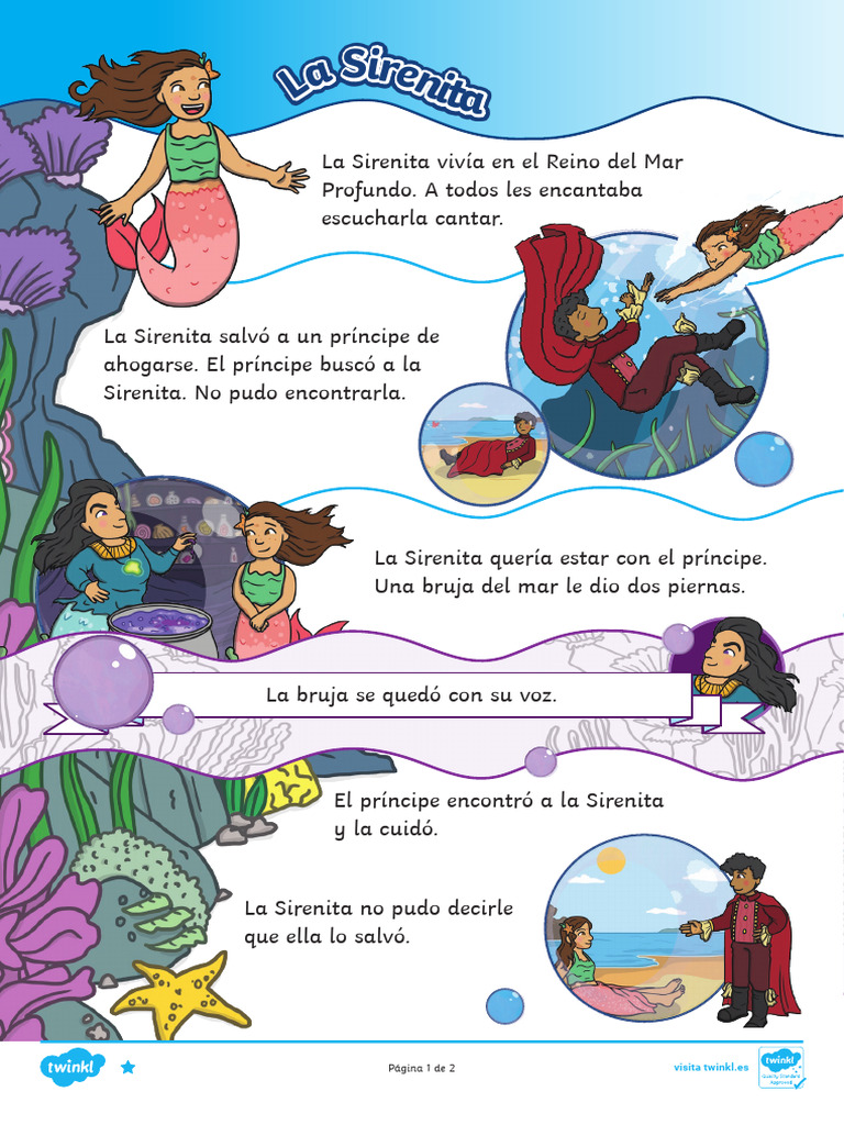 es-sl-1684832914-comprension-lectora-por-niveles-la-sirenita_ver_2 | PDF
