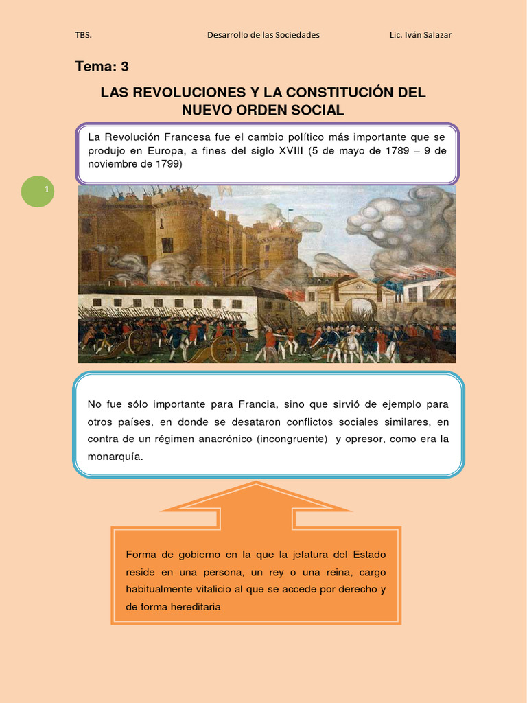 TEMA 3 LAS REVOLUCIONES - para Explicacion. | PDF | Revolución ...