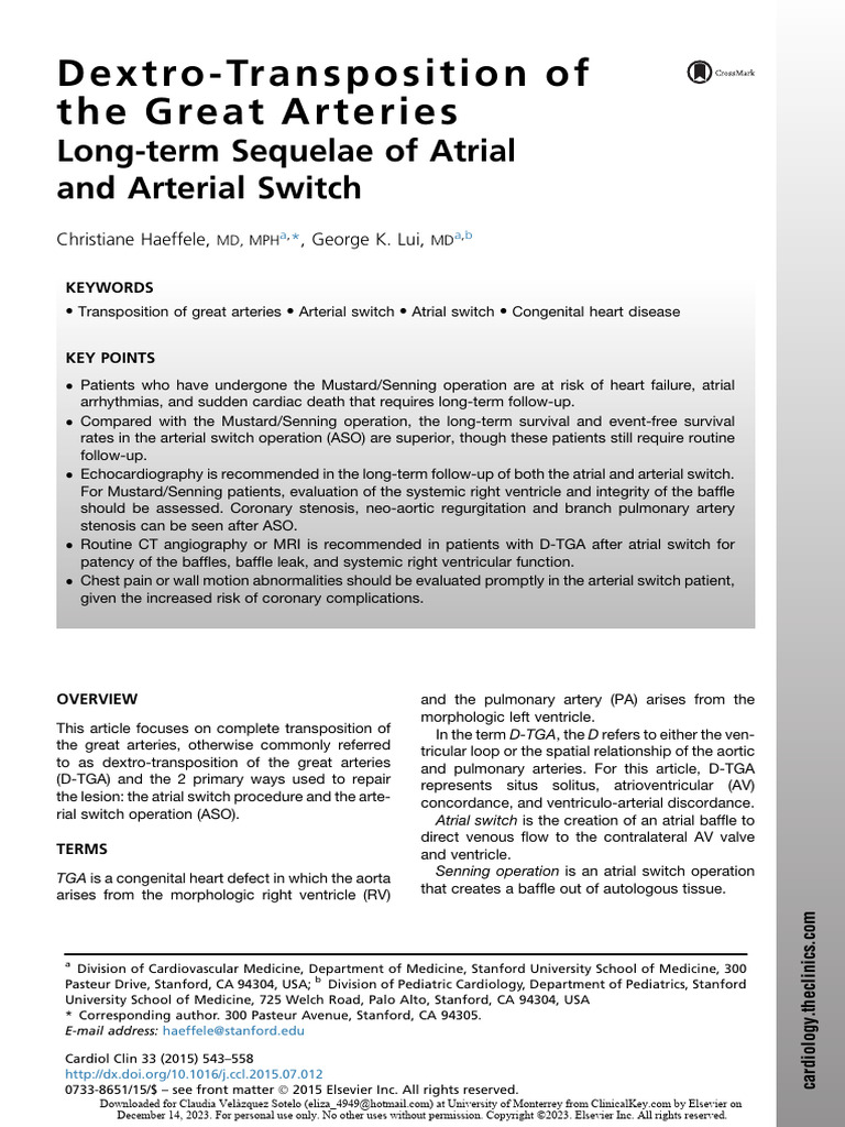 Dextroposition Art Card Clin 2015 | PDF | Atrium (Heart) | Heart