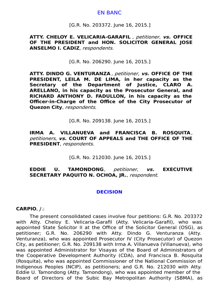 16 Velicaria-Garafil v. Office of The President | PDF | Injunction ...