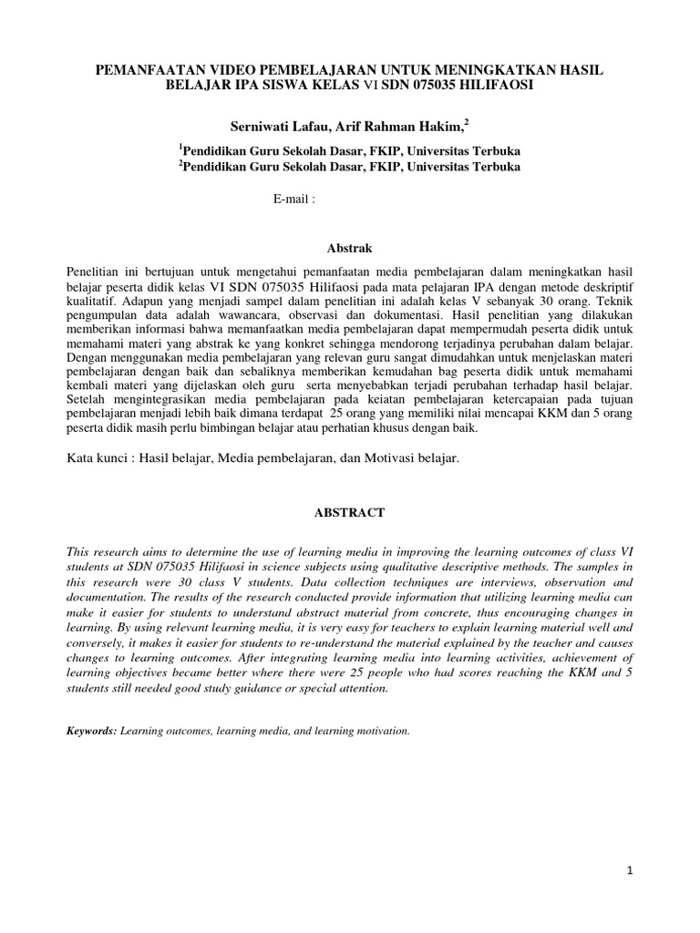 Draf Final Serniwati Lafau | PDF | Karier & Perkembangan