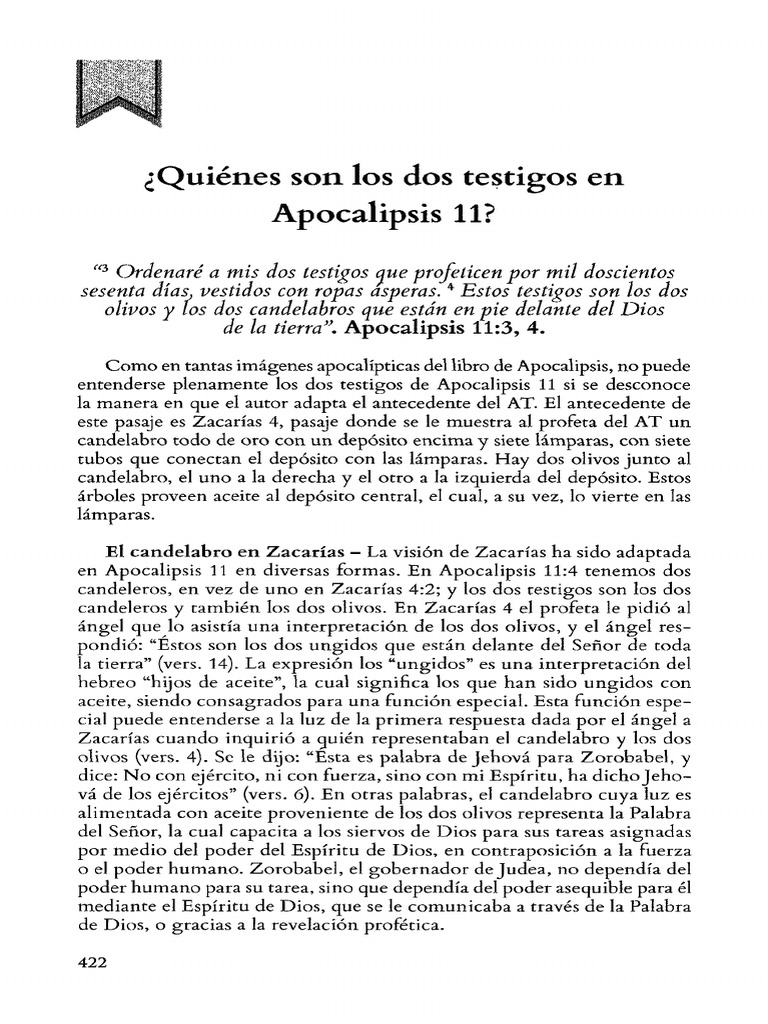 Los Dos Testigos en Apocalipsis | PDF | Jesús | Libro de revelación