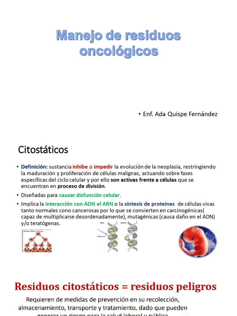 Manipulación de citostaticos | Descargar gratis PDF | Quimioterapia ...