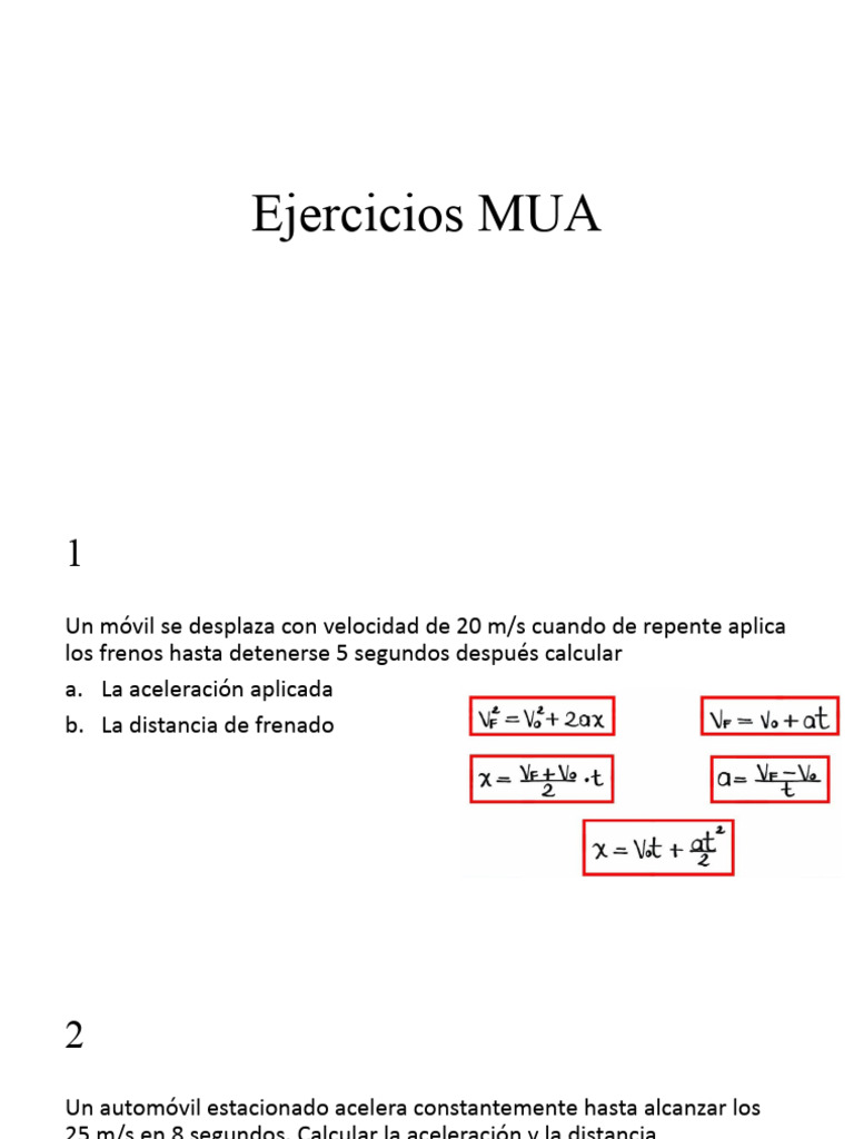 Ejercicios Mua | PDF