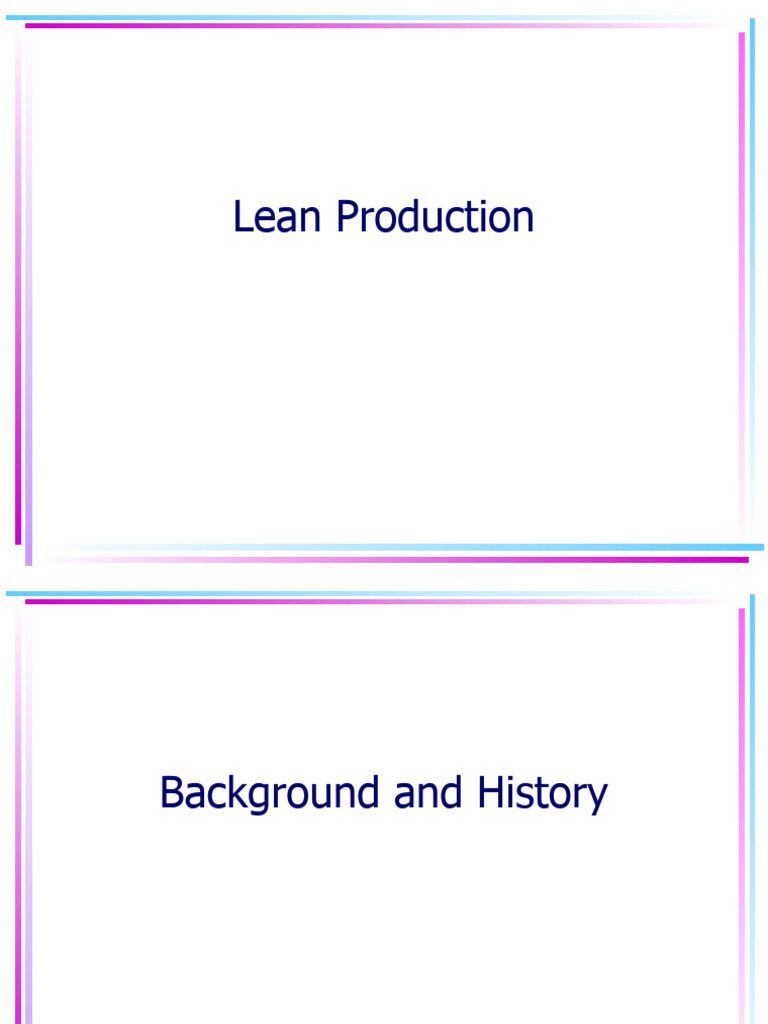 7 Lean Production | PDF | Lean Manufacturing | Mass Production