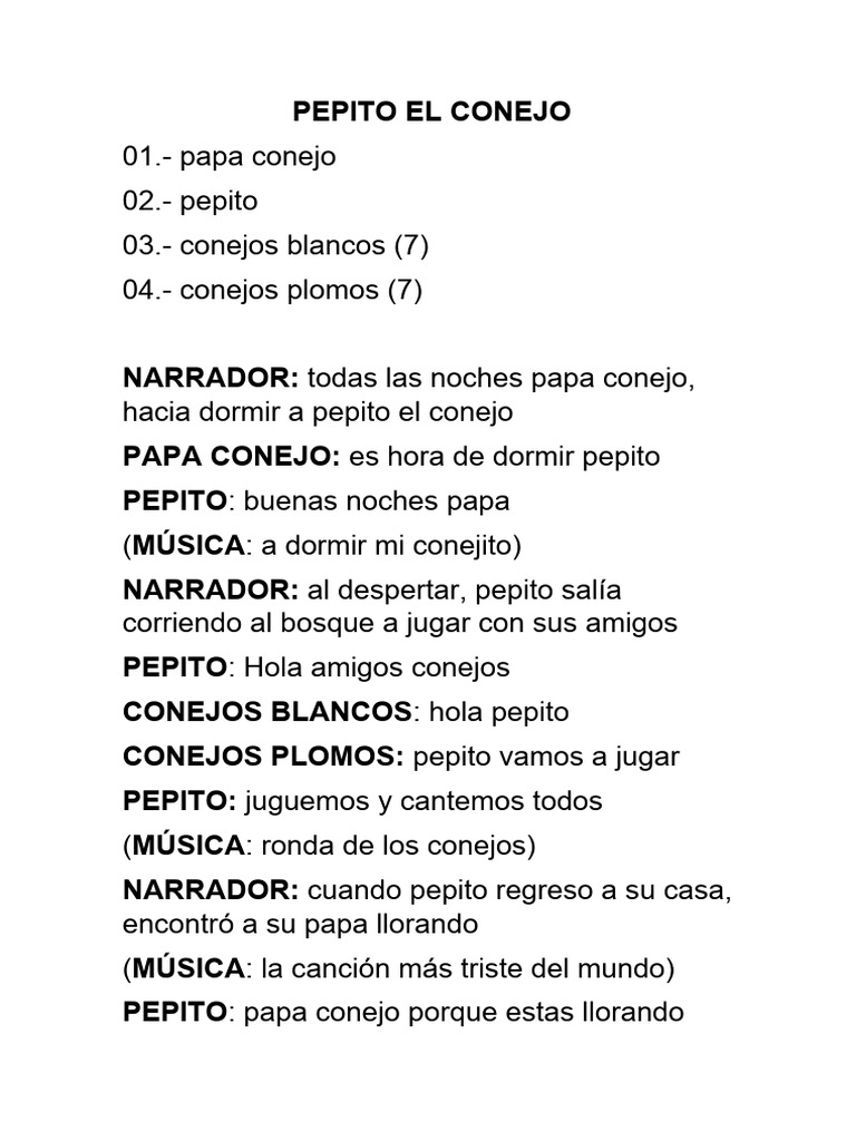 PEPITO EL CONEJO | PDF