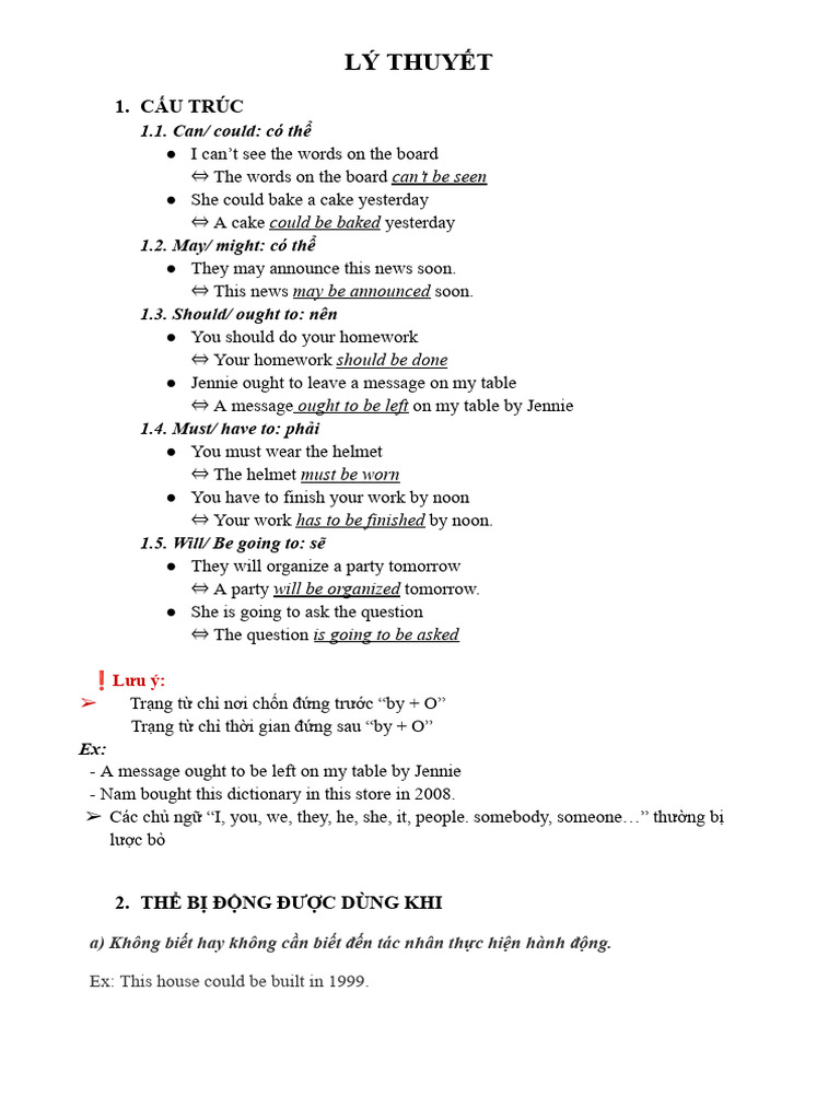 Modal Verbs in Passive Voice Guide | PDF
