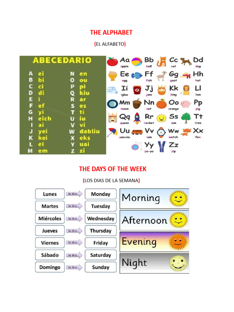 Aprendiendo el Alfabeto y Más | PDF | Estudios de idiomas extranjeros ...
