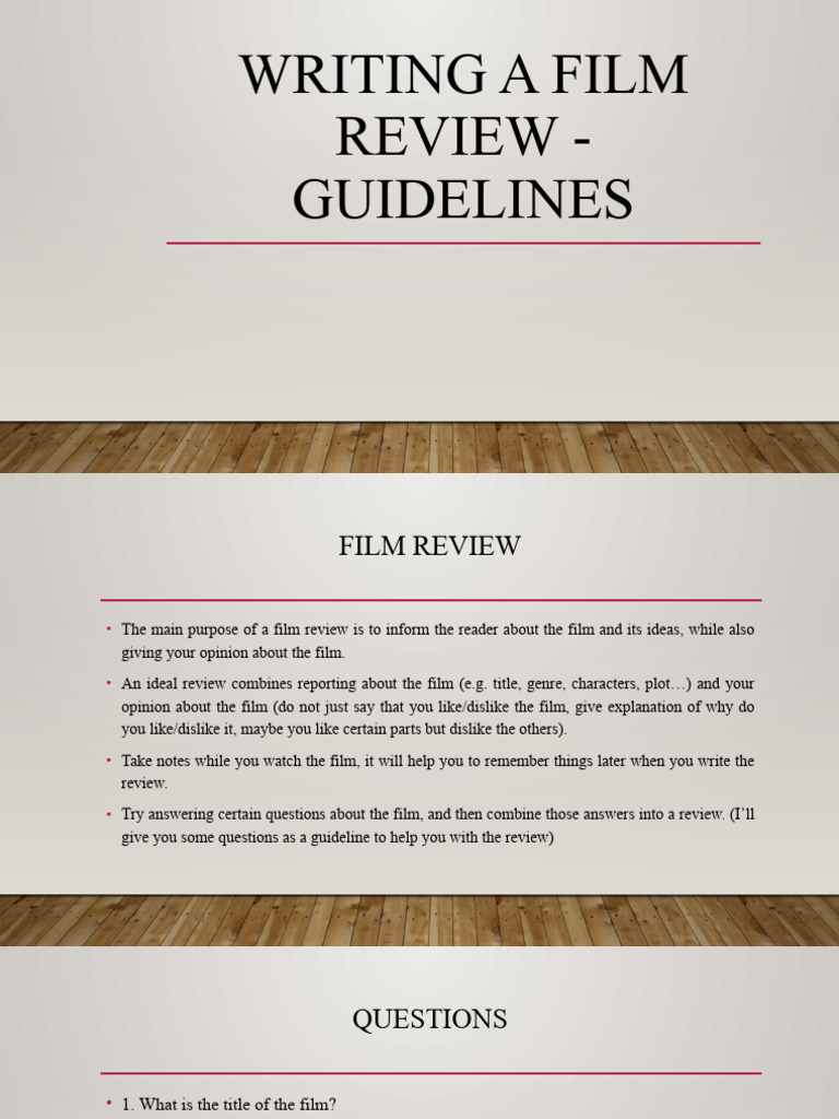 Writing A Film Review | PDF | Career & Growth