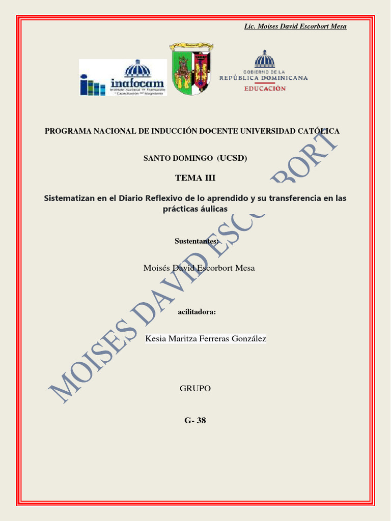 Reflexión del Tema III | PDF | Evaluación | Aprendizaje