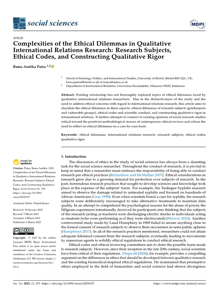 Complexities in Qualitative Research & Rigor | PDF | Informed Consent ...