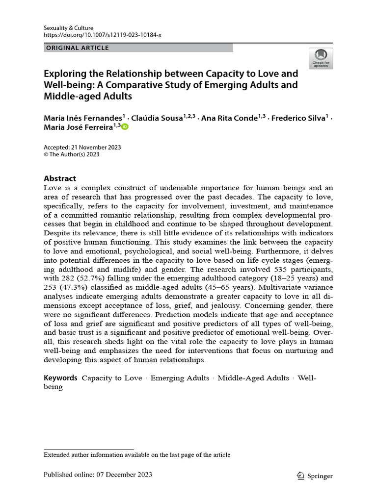 Love & Wellbeing | PDF | Love | Attachment Theory